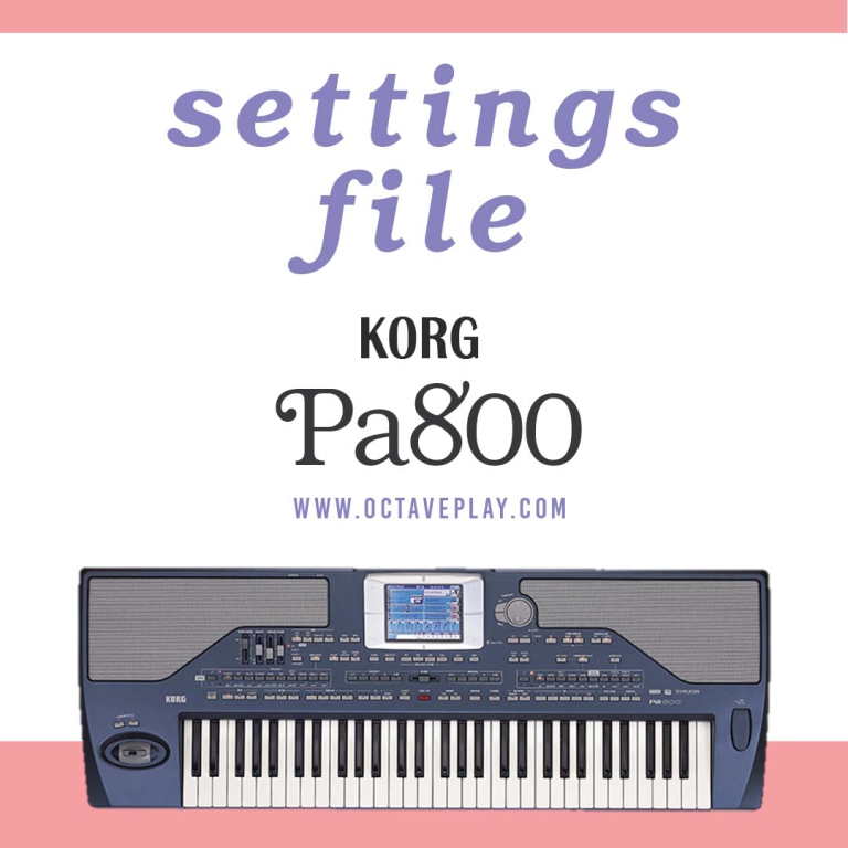 KORG Pa800 setting